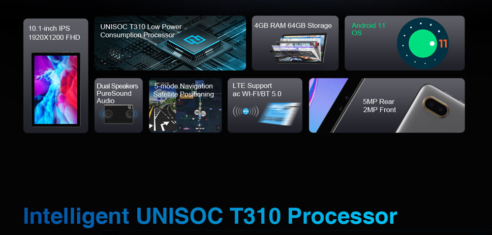 N-one NPad Air Tablet 10.1'' FHD IPS Screen UNISOC Tiger T310