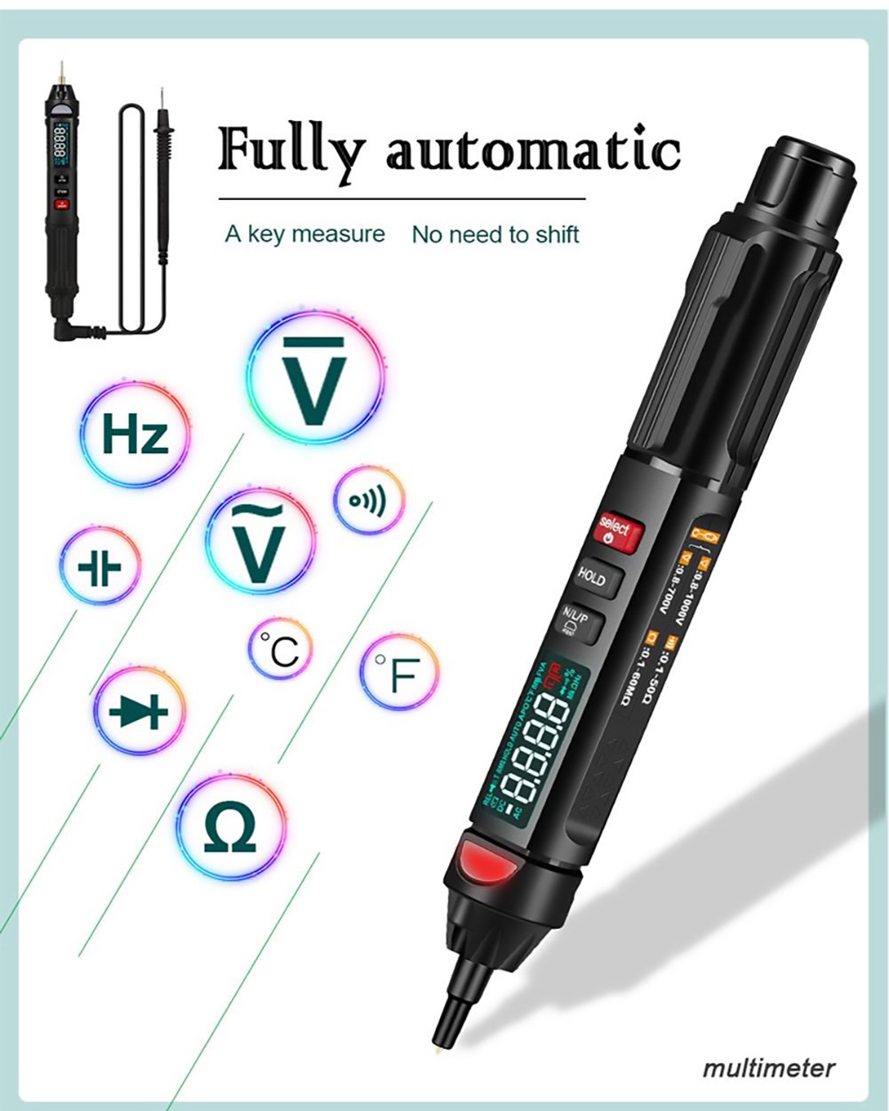 WinAPEX ET8906 RMS Digital Multimeter Black