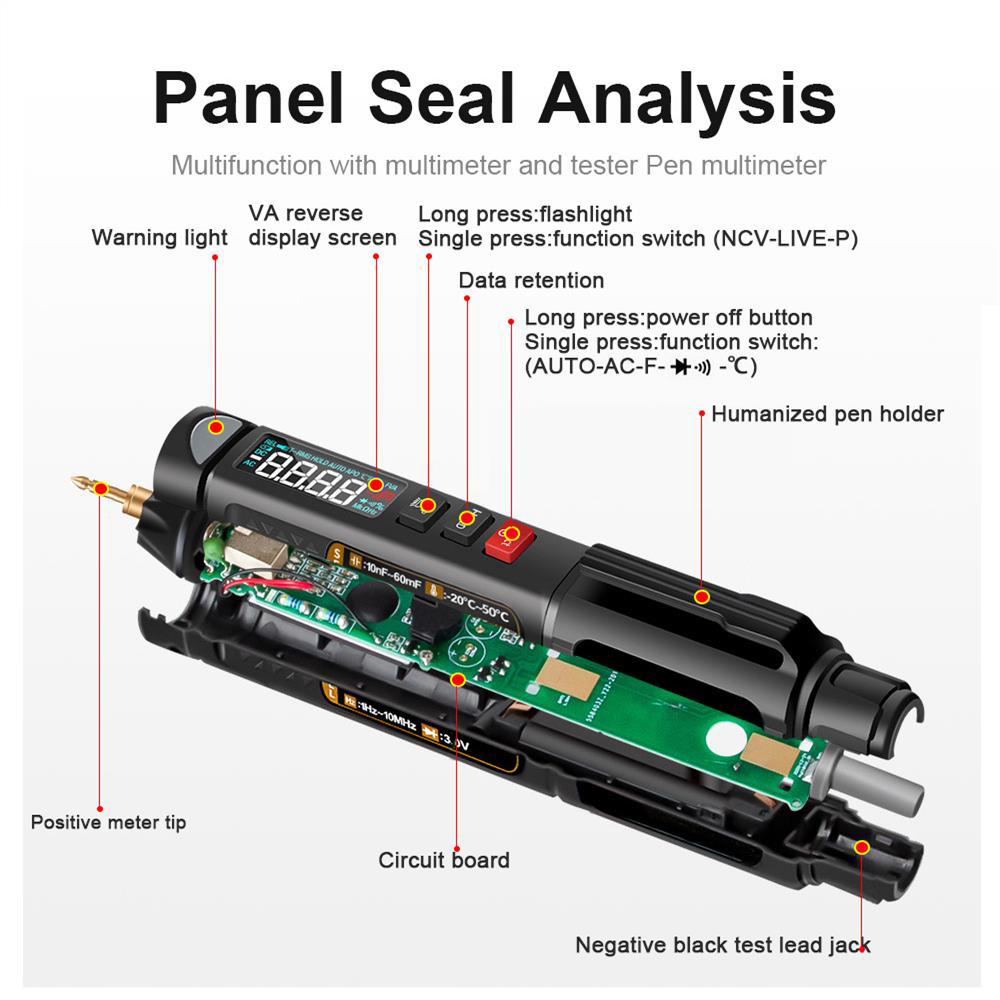 WinAPEX ET8906 RMS Digital Multimeter Black