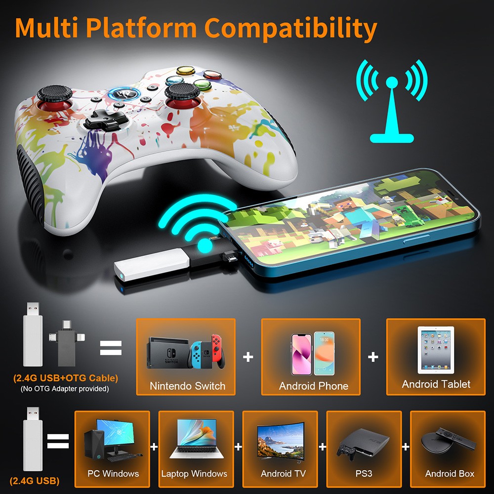 EasySMX Arion8236 Wireless Game Controller Dazzle Color