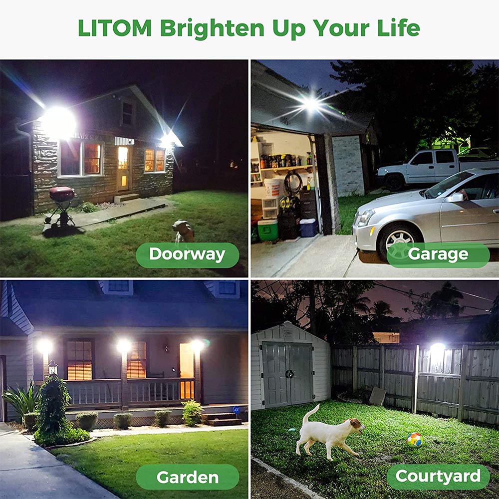 LITOM Outdoor Solar Lights 4Pcs