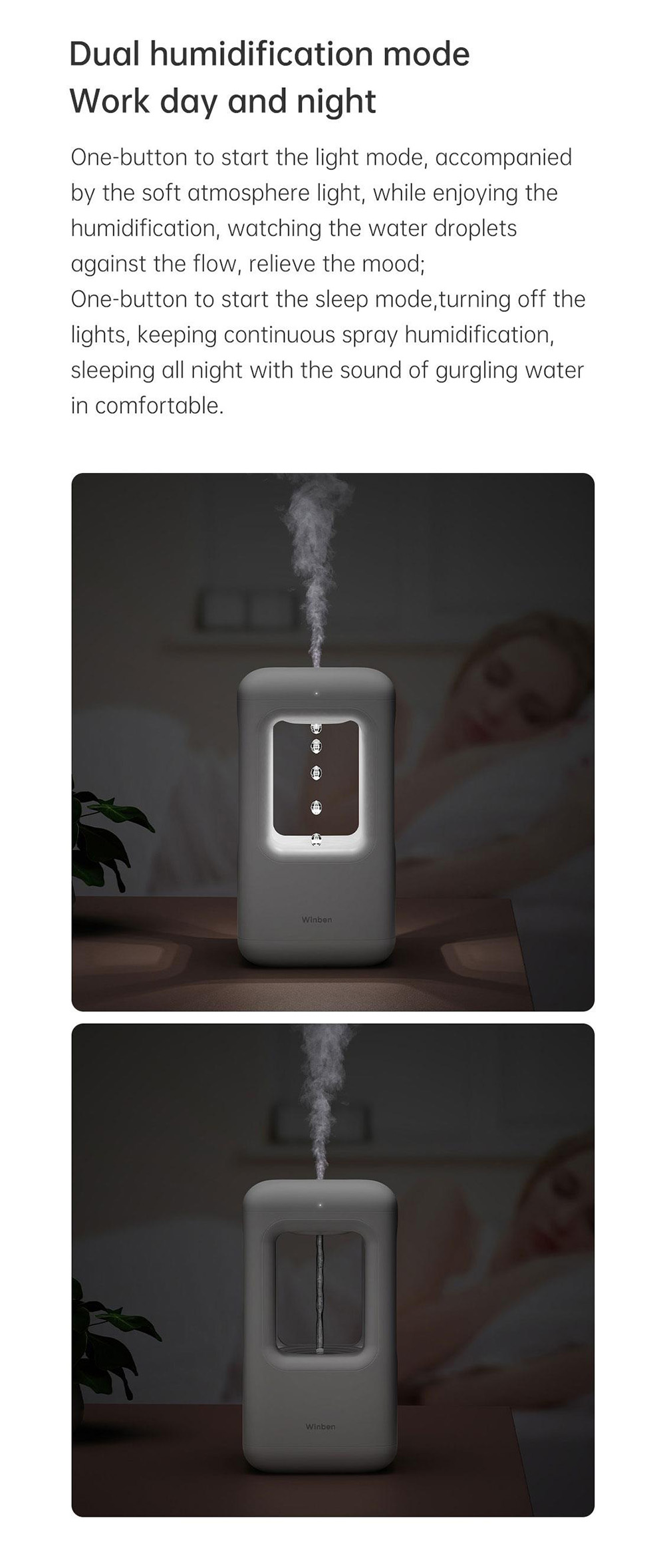 Winben Anti Gravity Levitating Water Drop Humidifier EU Plug