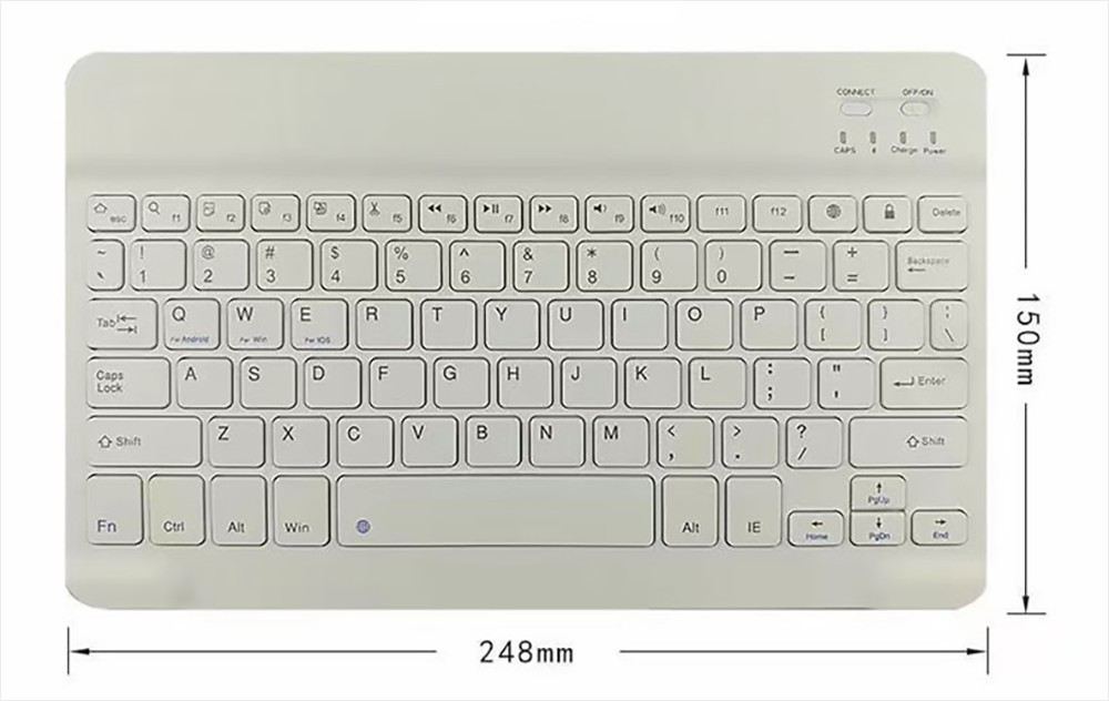 Bluetooth Wireless Keyboard Mouse Set Blue
