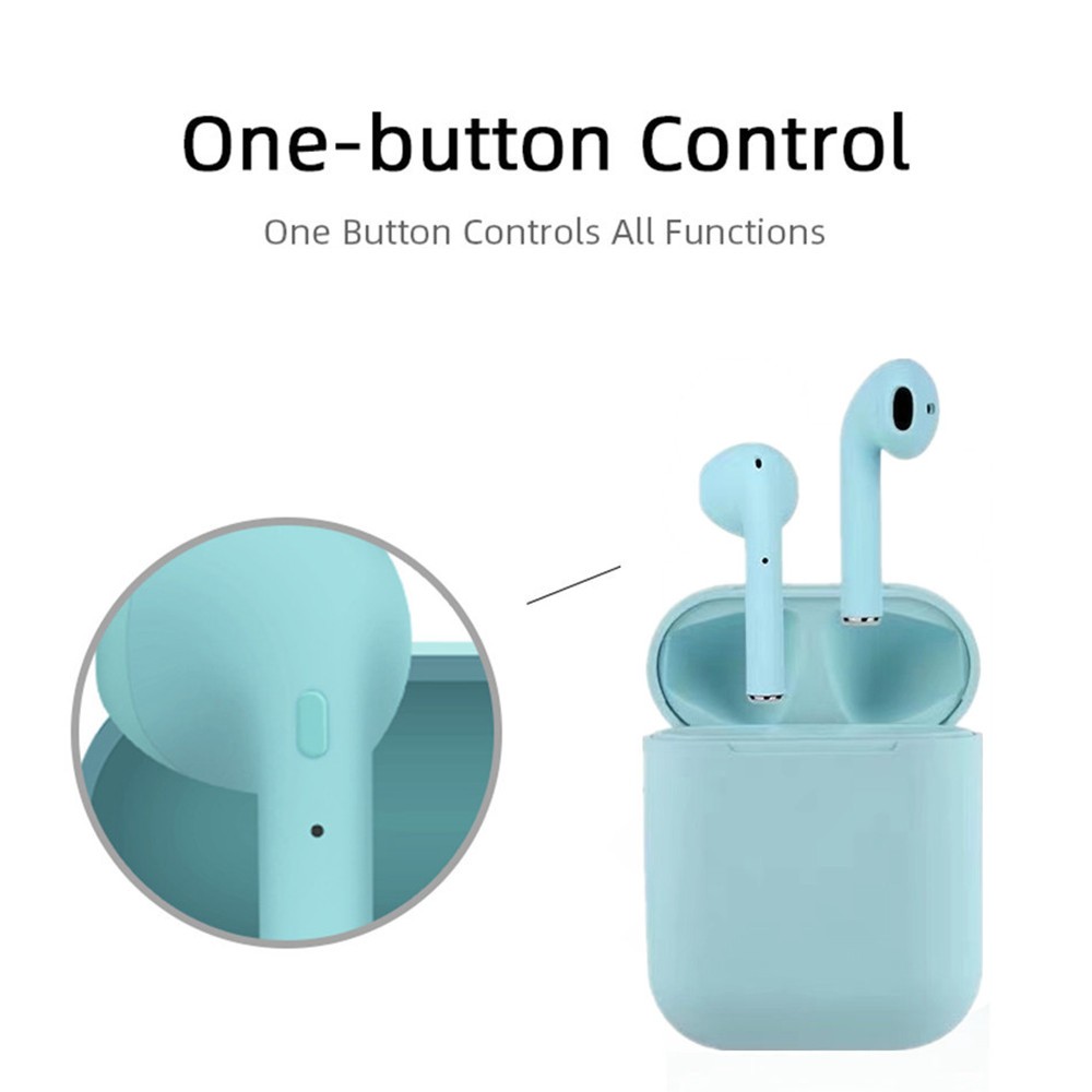 I12 Macaron TWS Earbuds Bluetooth 5.0 Deep Blue