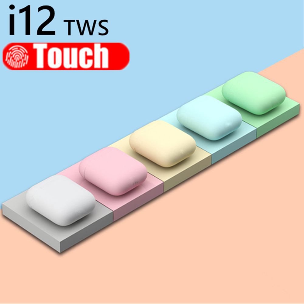 I12 Macaron TWS Earbuds Bluetooth 5.0 Grey