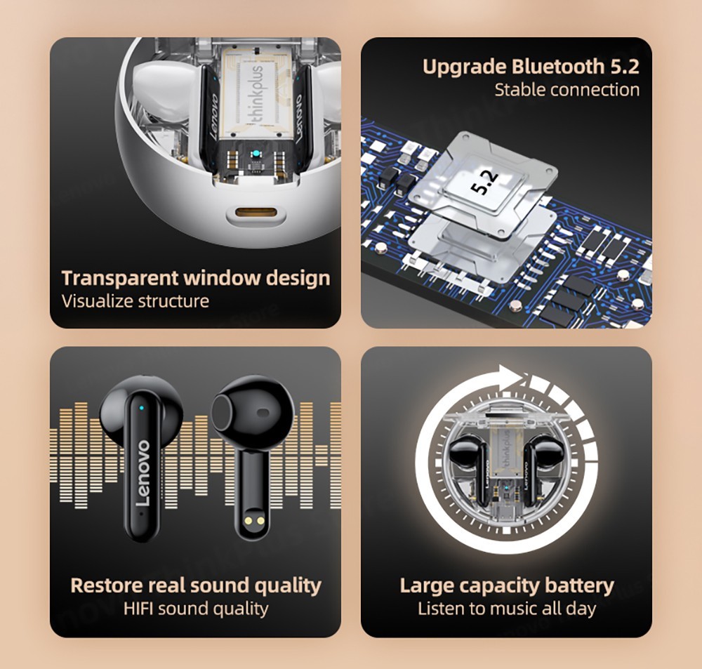 Lenovo Thinkplus LP8 Pro TWS Earbuds White