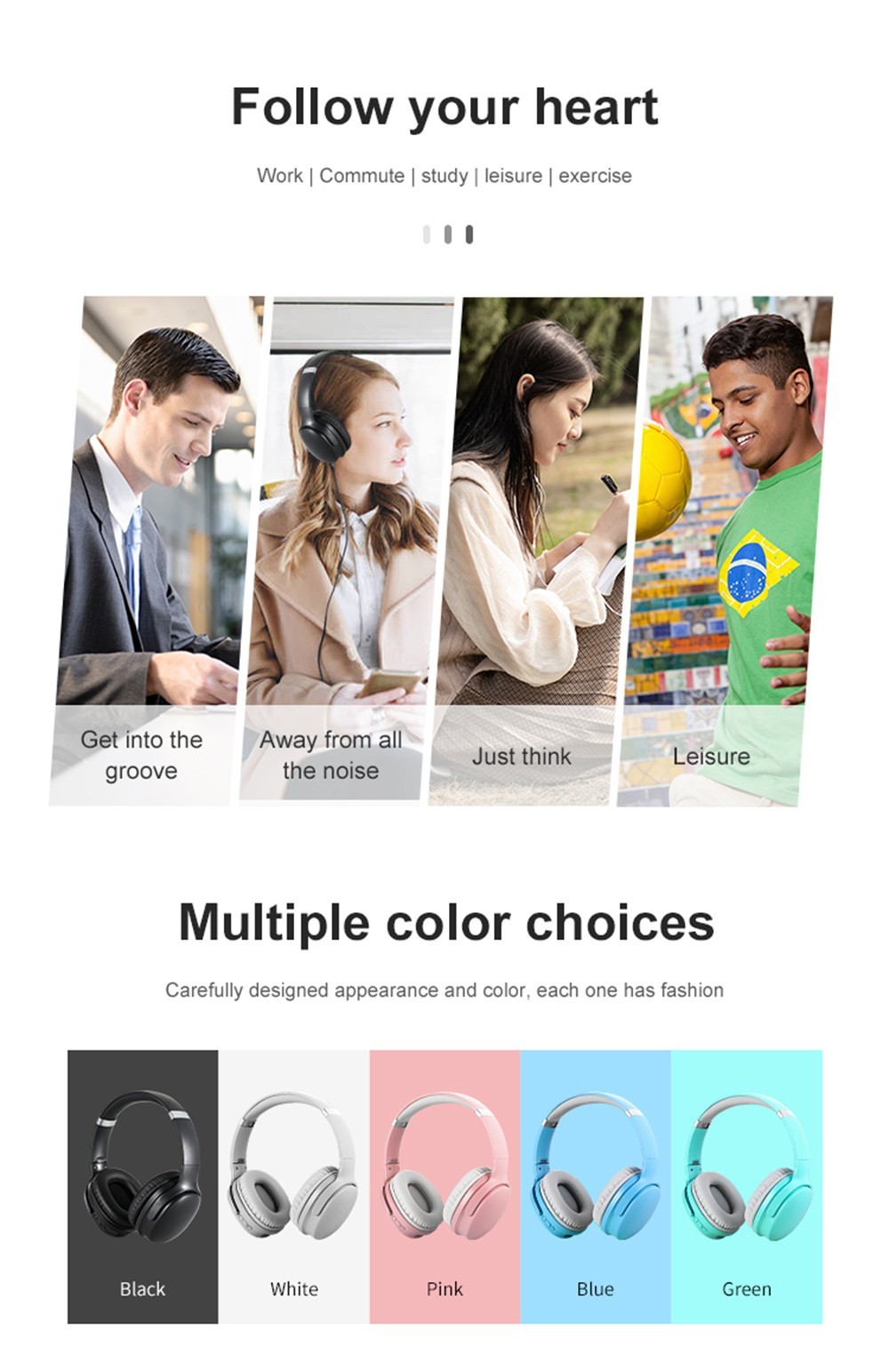 SODO SD-1011 Double Bass Smart Bluetooth Headset Blue