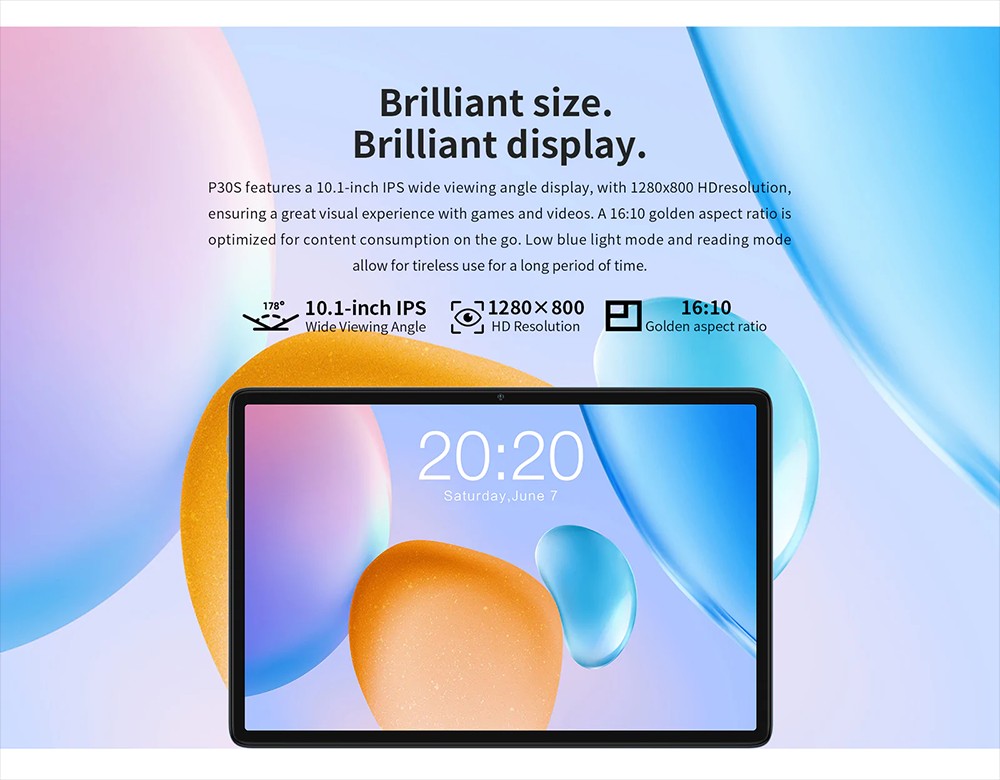 Teclast P30S Tablet Android 12 4GB RAM 64GB ROM