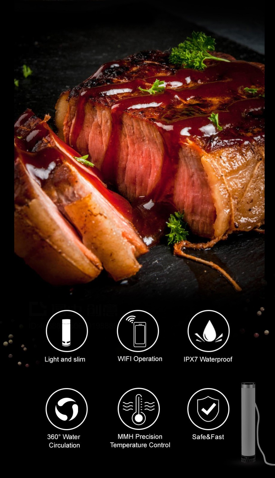 BioloMix SV-9001 Smart WiFi Sous Vide Cooker