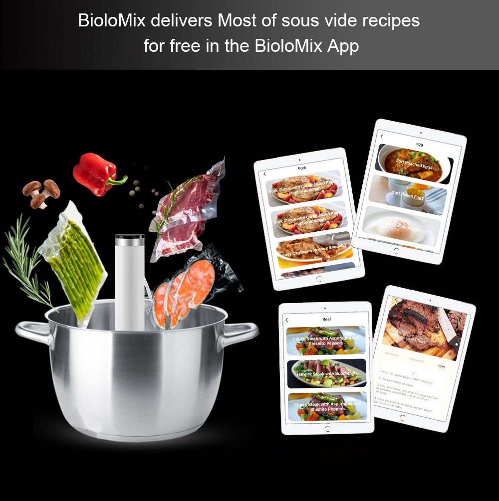 BioloMix SV-9001 Smart WiFi Sous Vide Cooker