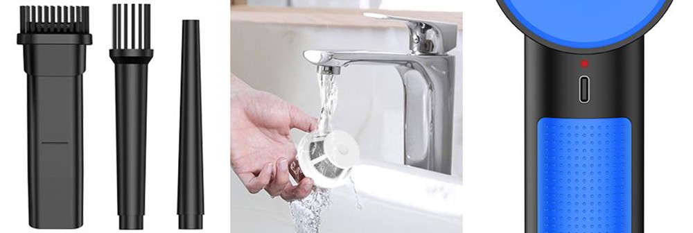 Electric Air Duster Upgraded Air Duster and Vacuum Blue