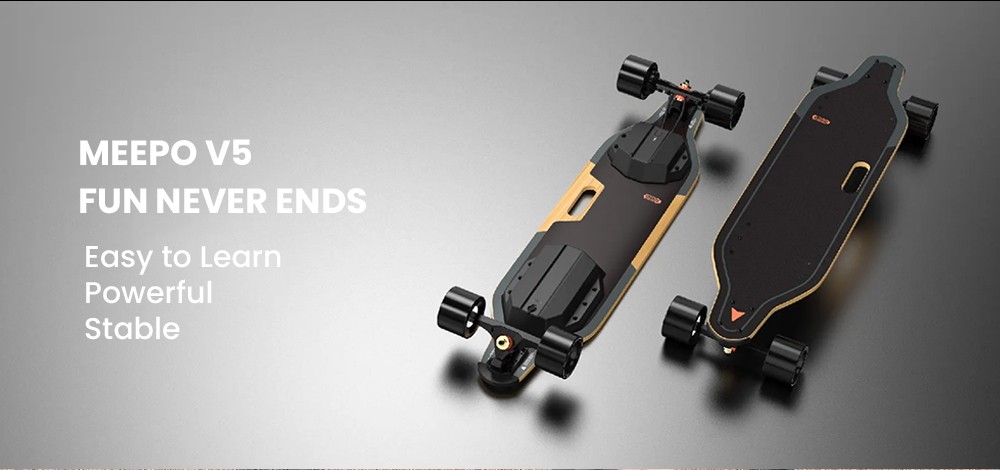 MEEPO V5 Electric Skateboard 2*500W Motors 144Wh Battery 45Km/h Speed