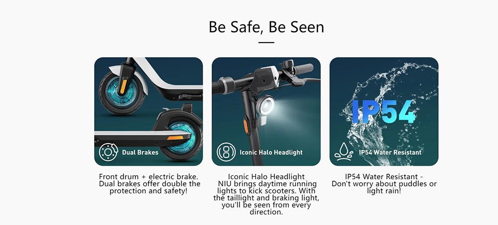 NIU KQi2 Pro e-scooter 300W motor 365Wh battery max 40km range