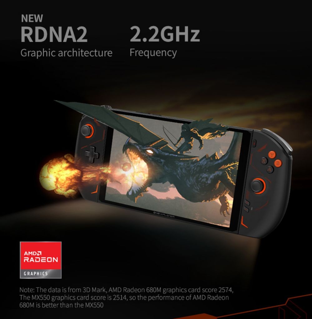 ONE Netbook OneXPlayer 2 Game Console 16GB 2TB Black US