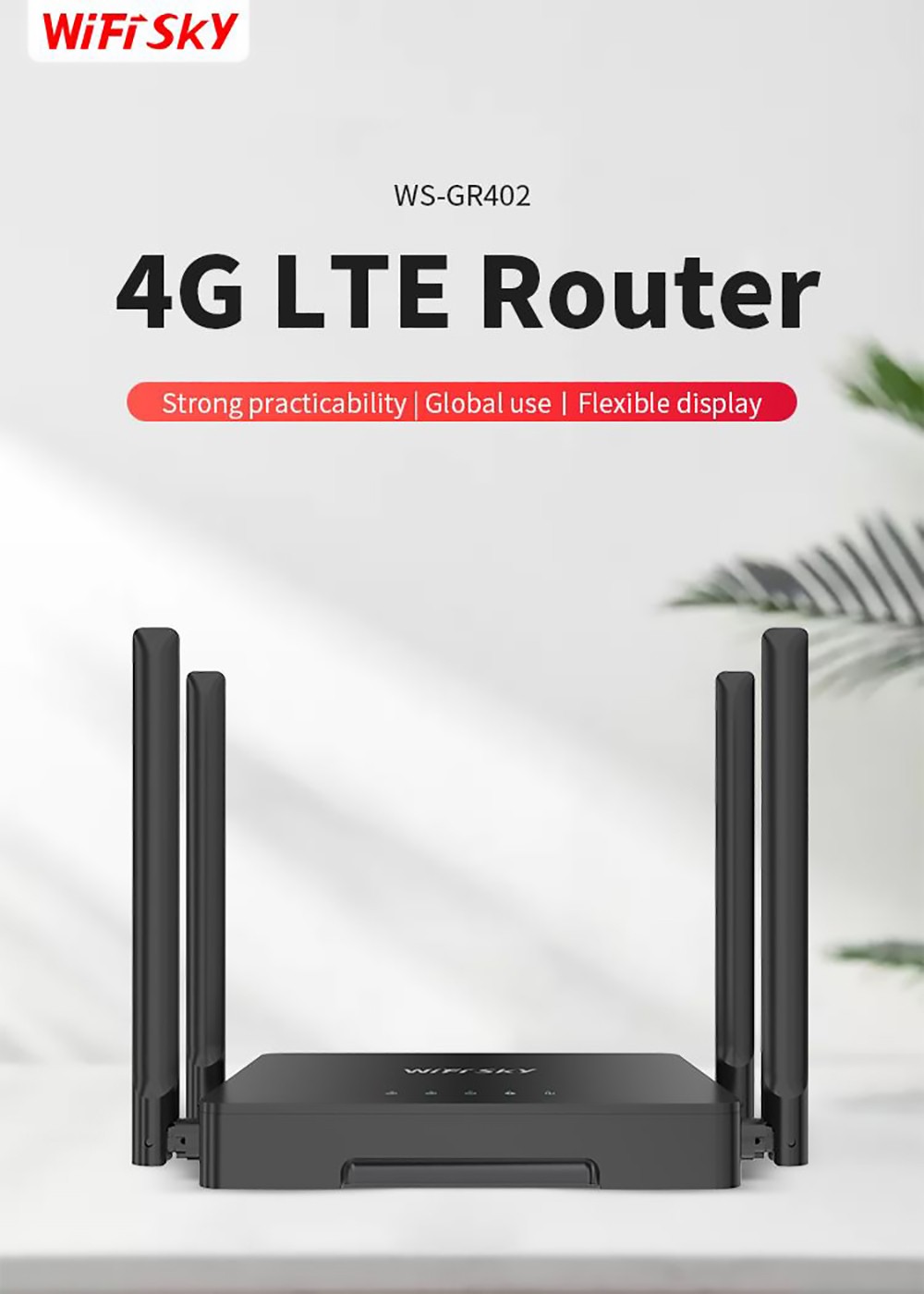 WiFiSky GR402 4G Router 1800Mbps WiFi6 Dual Band Wireless Router US