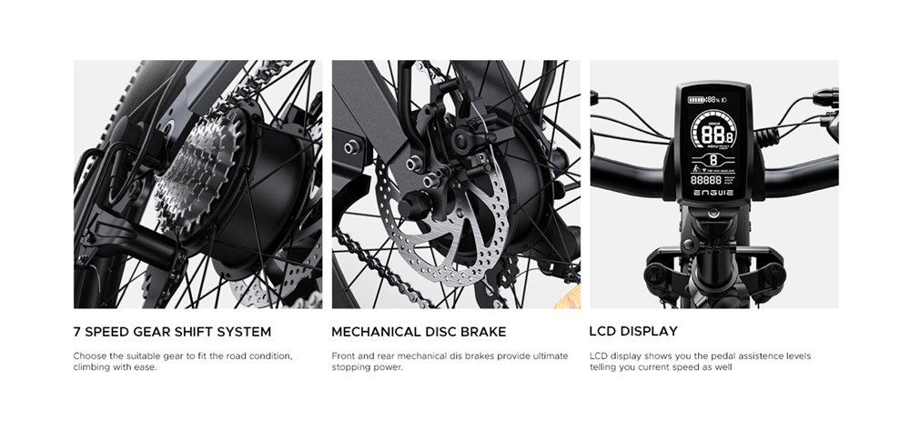 ENGWE C20 Pro E-bike 20 Inch 36V 15.6AH 25Km/h 250W Bafang Motor White