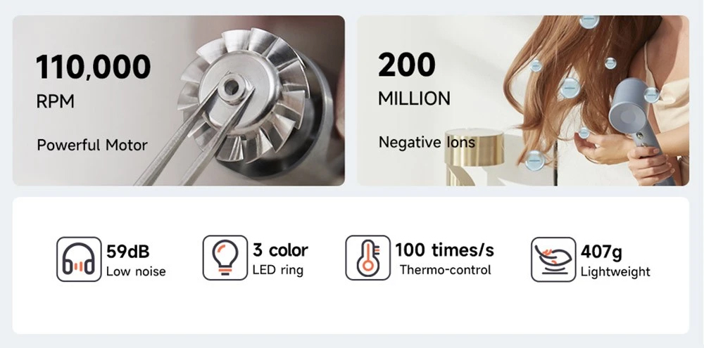 Laifen Swift 1600W High Speed Hair Dryer Red