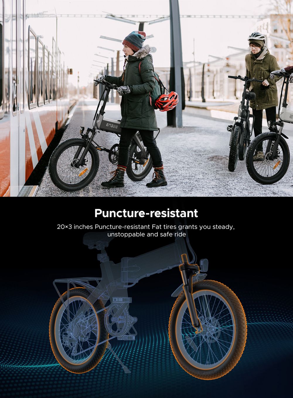 ENGWE C20 Pro E-bike 20 Inch 36V 15.6AH 25Km/h 250W Bafang Motor Black