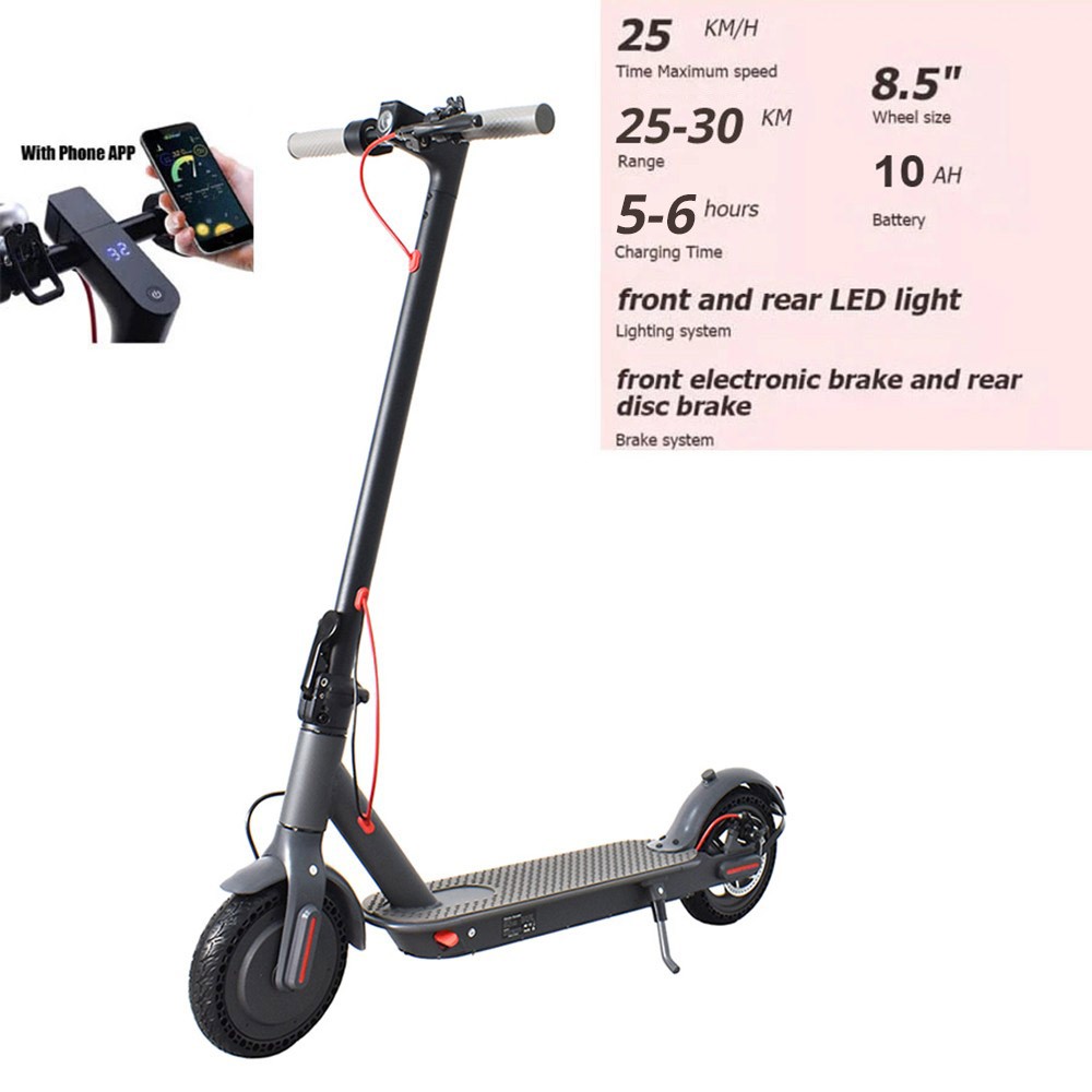 A6 Electric Scooter 8.5 Inch 36V 350W Motor 10AH Battery 25Km/h Speed