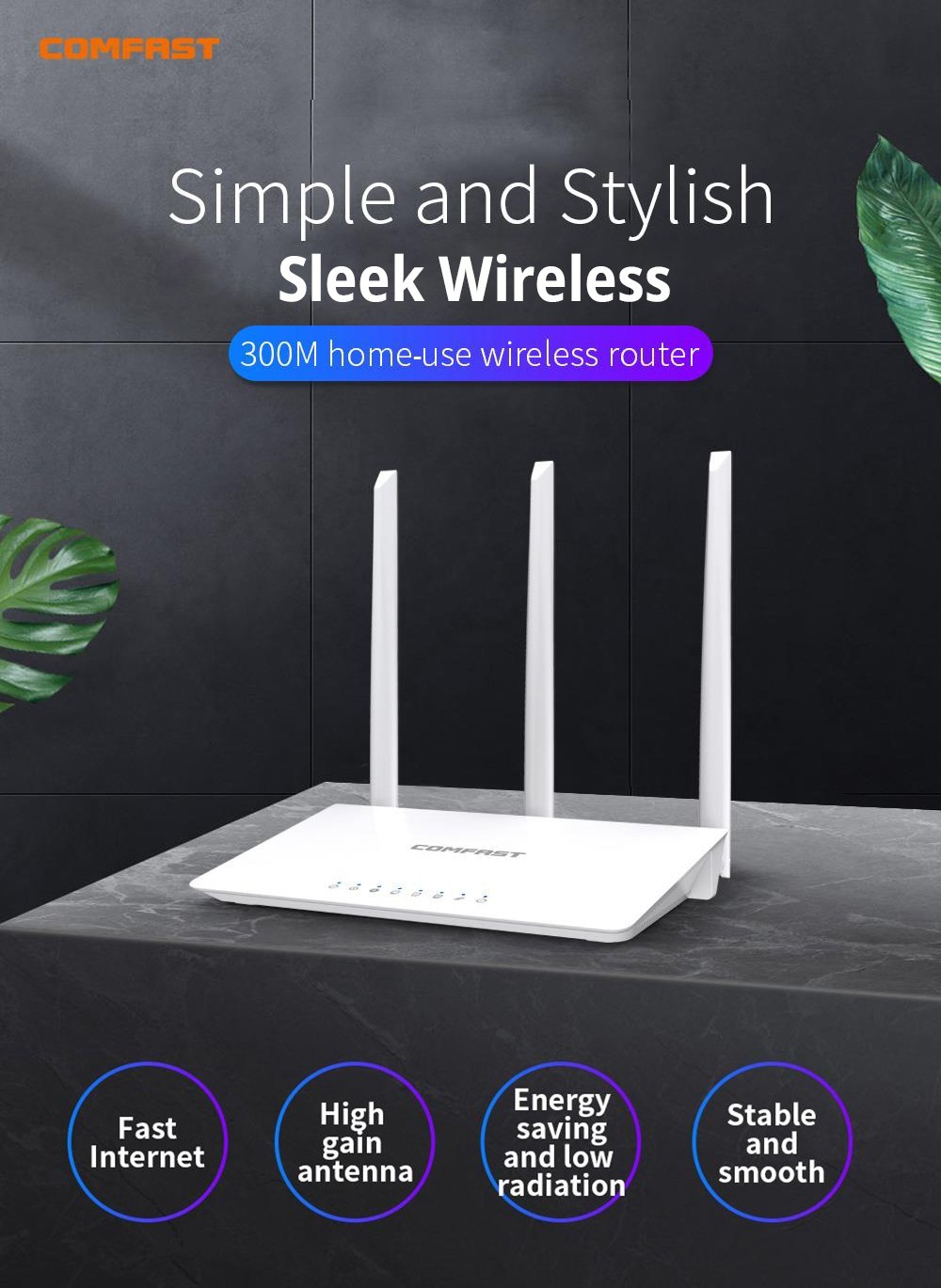 COMFAST WR613N 300Mbps Home Wireless Router UK