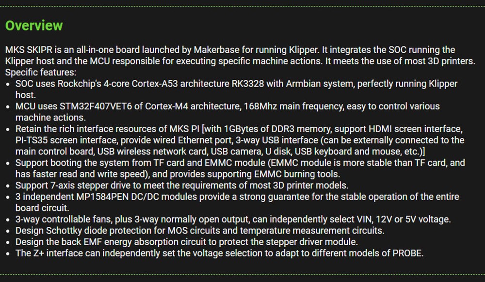Makerbase Mks Skipr V1 0 Control Board Emmc Mks Pi Ts35 Kit