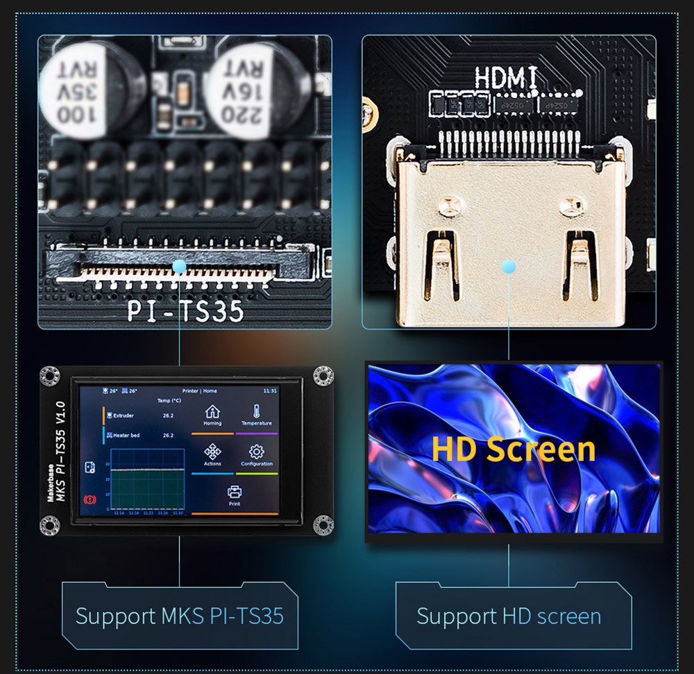 Makerbase Mks Skipr V1 0 Control Board Mks Pi Ts35 Mks Emmc Kit