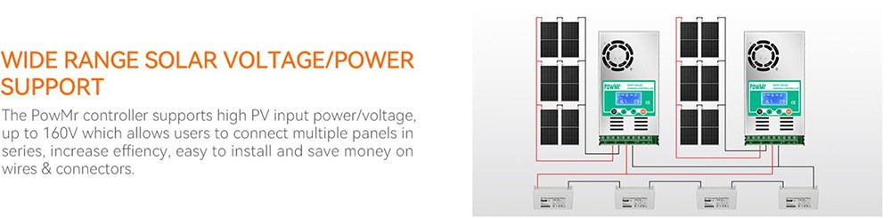 PowMr HHJ 60A MPPT Solar Charge Controller