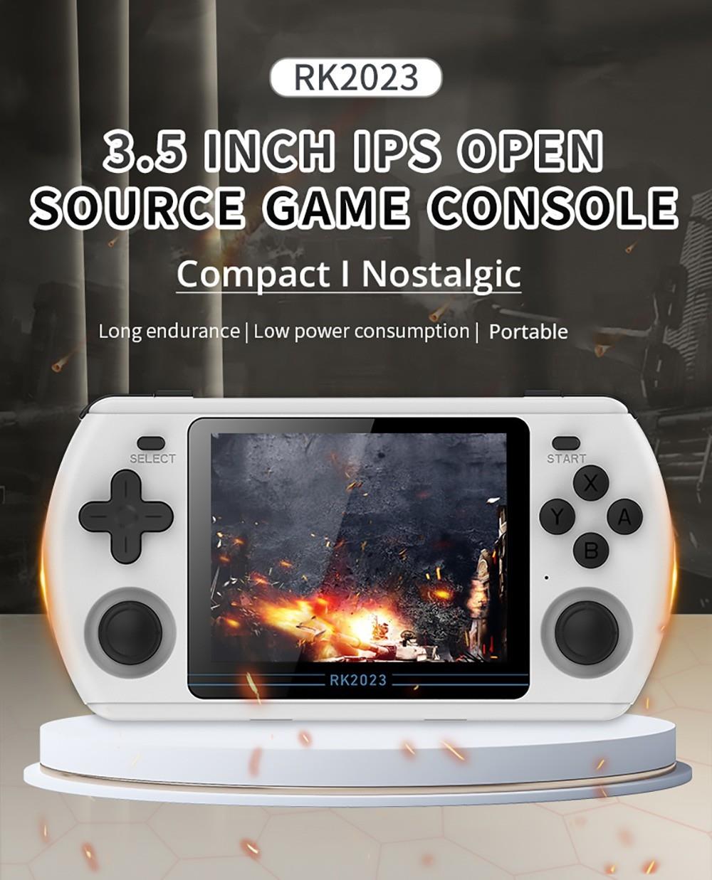 Powkiddy RK2023 16GB+64GB Retro Handheld Game Console Black