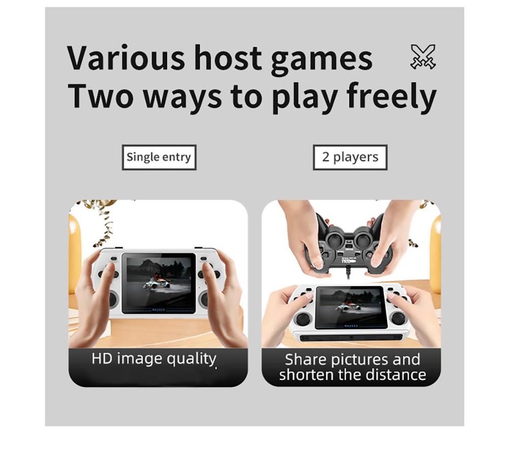 Powkiddy RK2023 16GB+64GB Retro Handheld Game Console Black