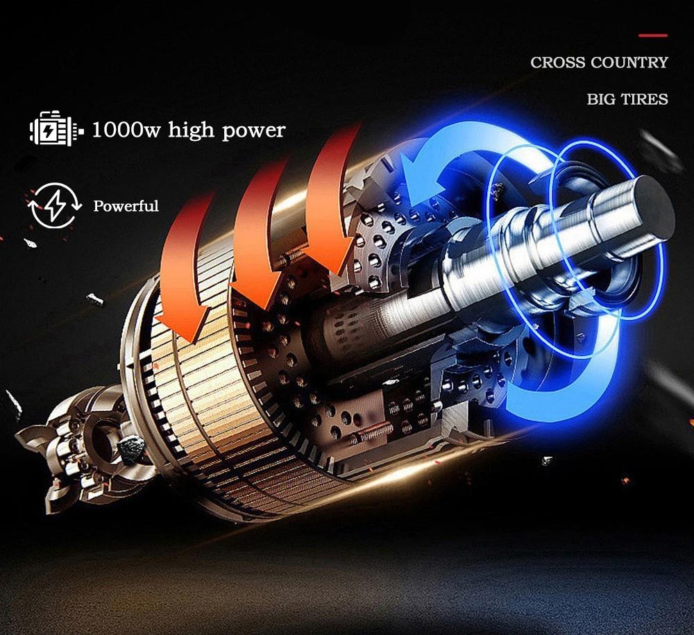 RANDRIDE YX20 Electric Bike 1000W Motor 45Km/h 48V 17Ah Spoke Wheels