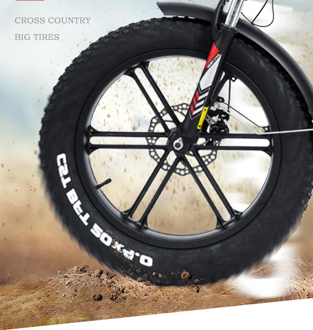 RANDRIDE YX20 Electric Bike 1000W Motor 45Km/h 48V 17Ah Spoke Wheels