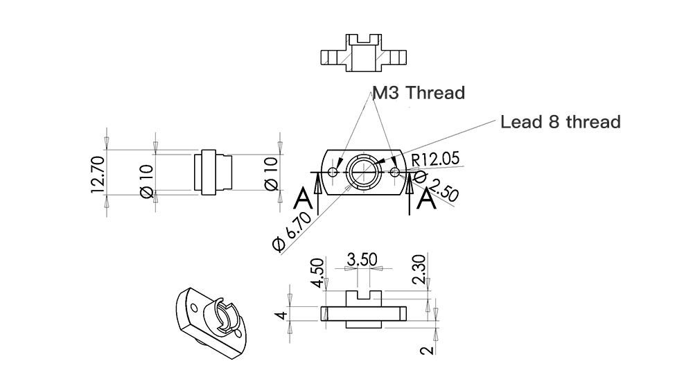 TWO TREES 3D Printers T8 Leadscrew POM Nuts