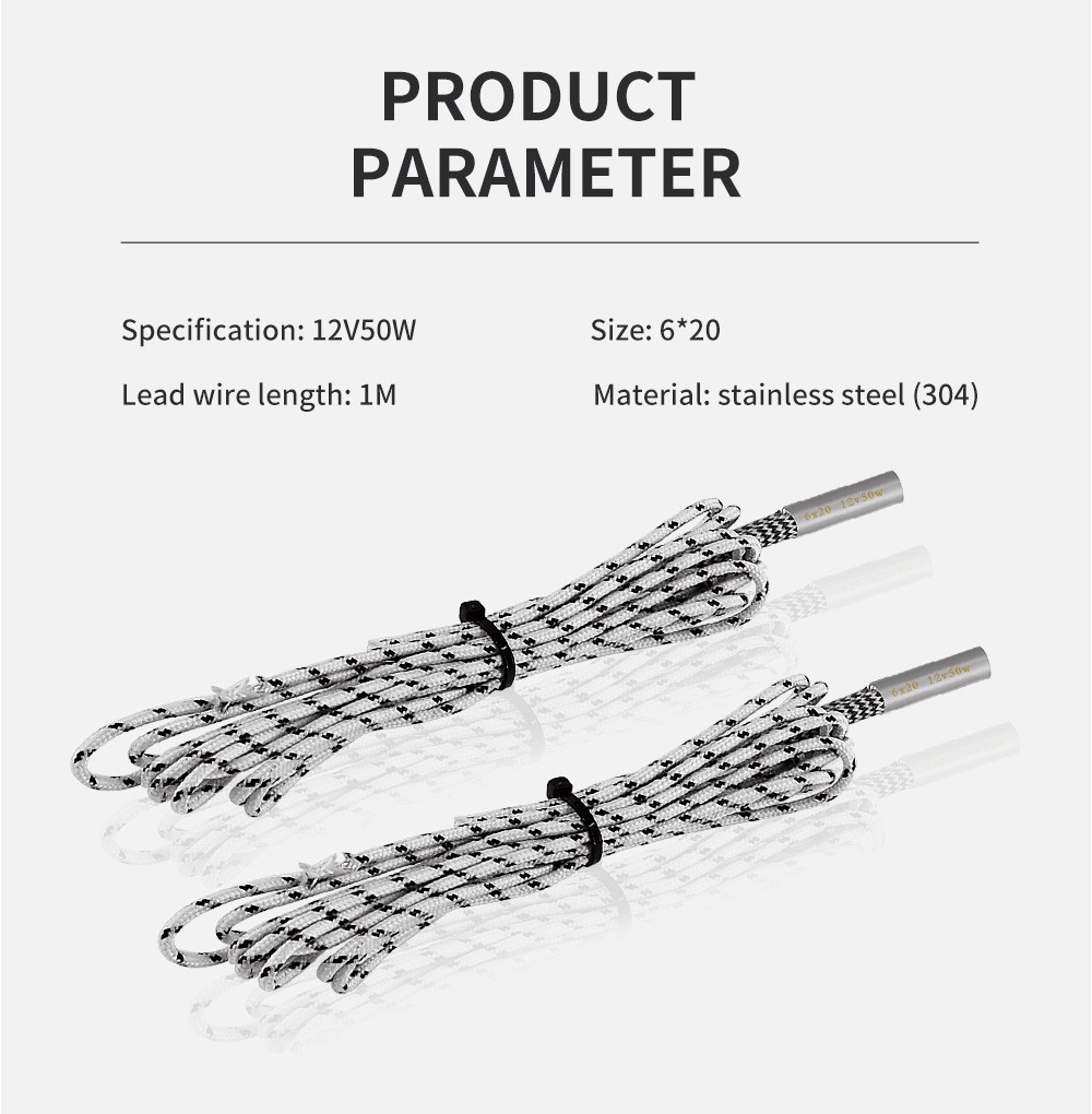 TWO TREES 6*20mm 12V 50W High Temperature Heating Rob