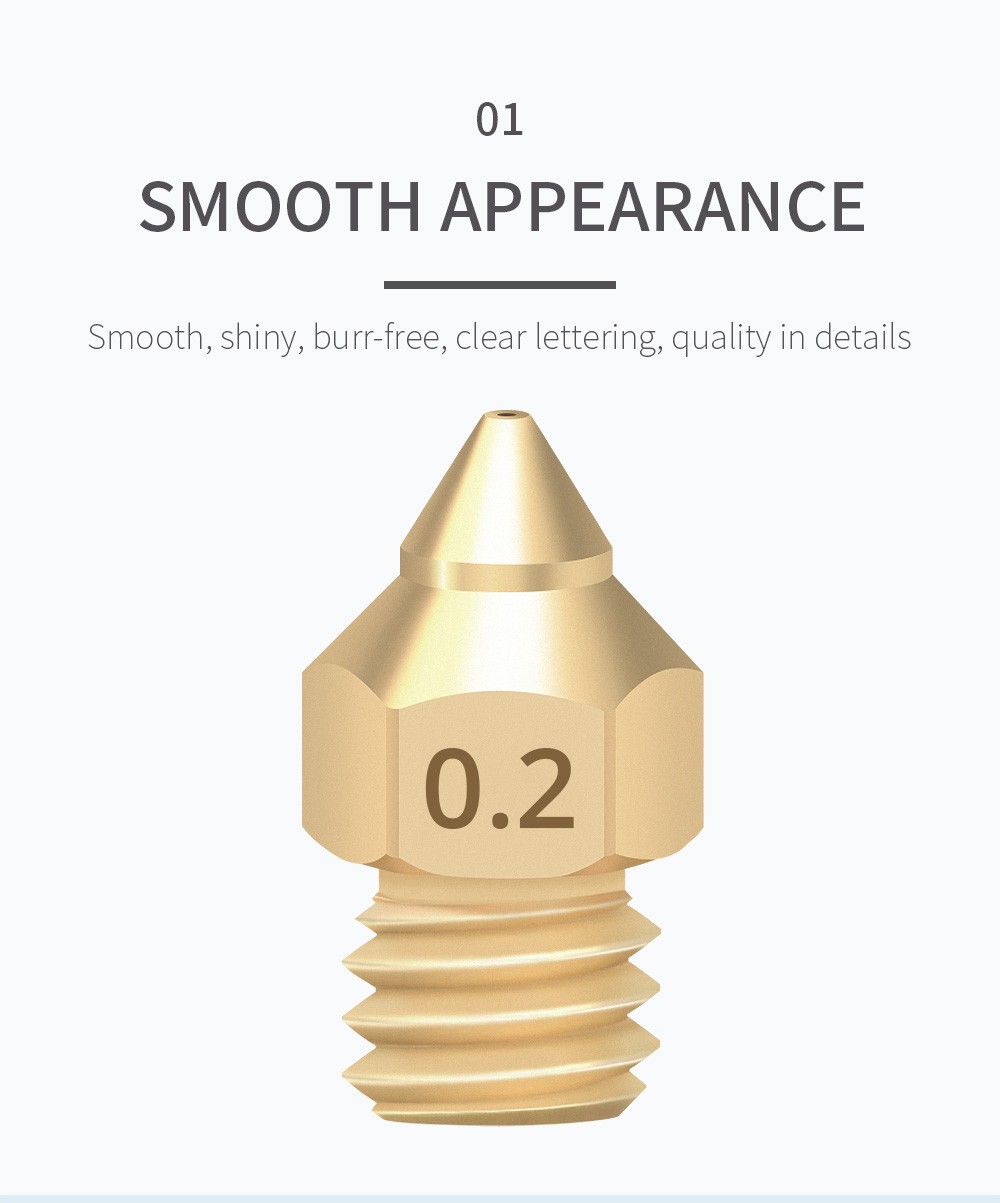 TWO TREES 0.2mm Copper TTS Pointed Nozzle