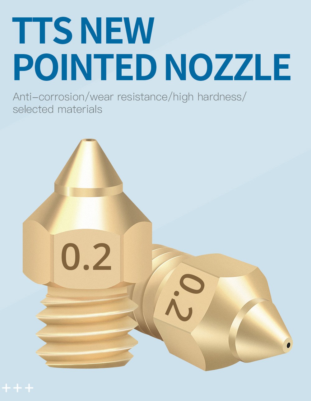 10pcs TWO TREES Copper TTS Pointed Nozzle