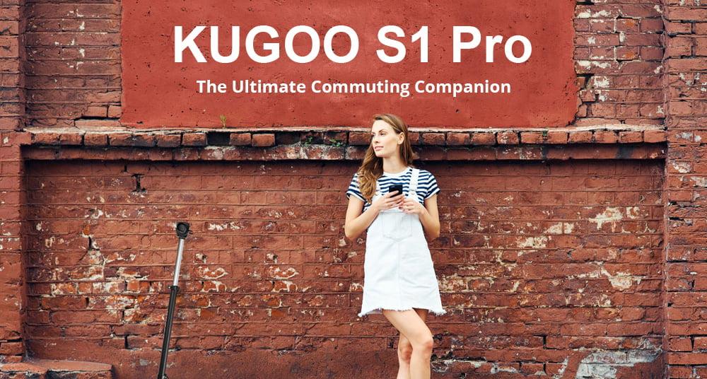 KUGOO S1 Pro Folding Electric Scooter 350W Motor 8.0 Inch Tire White