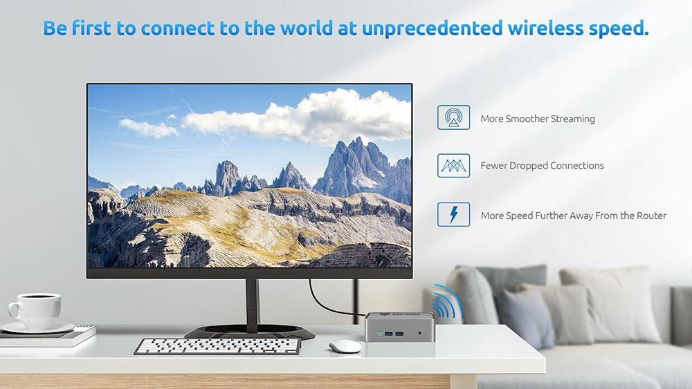 BMAX B3 Mini PC Intel Jasper Lake N5095 16GB DDR4 512GB SSD Silver