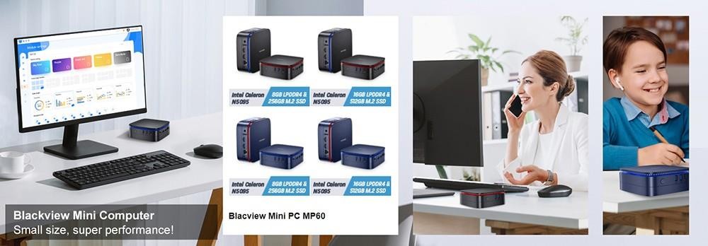 Blackview MP60 Mini PC ‎Intel Celeron N5095 16GB 512GB Blue