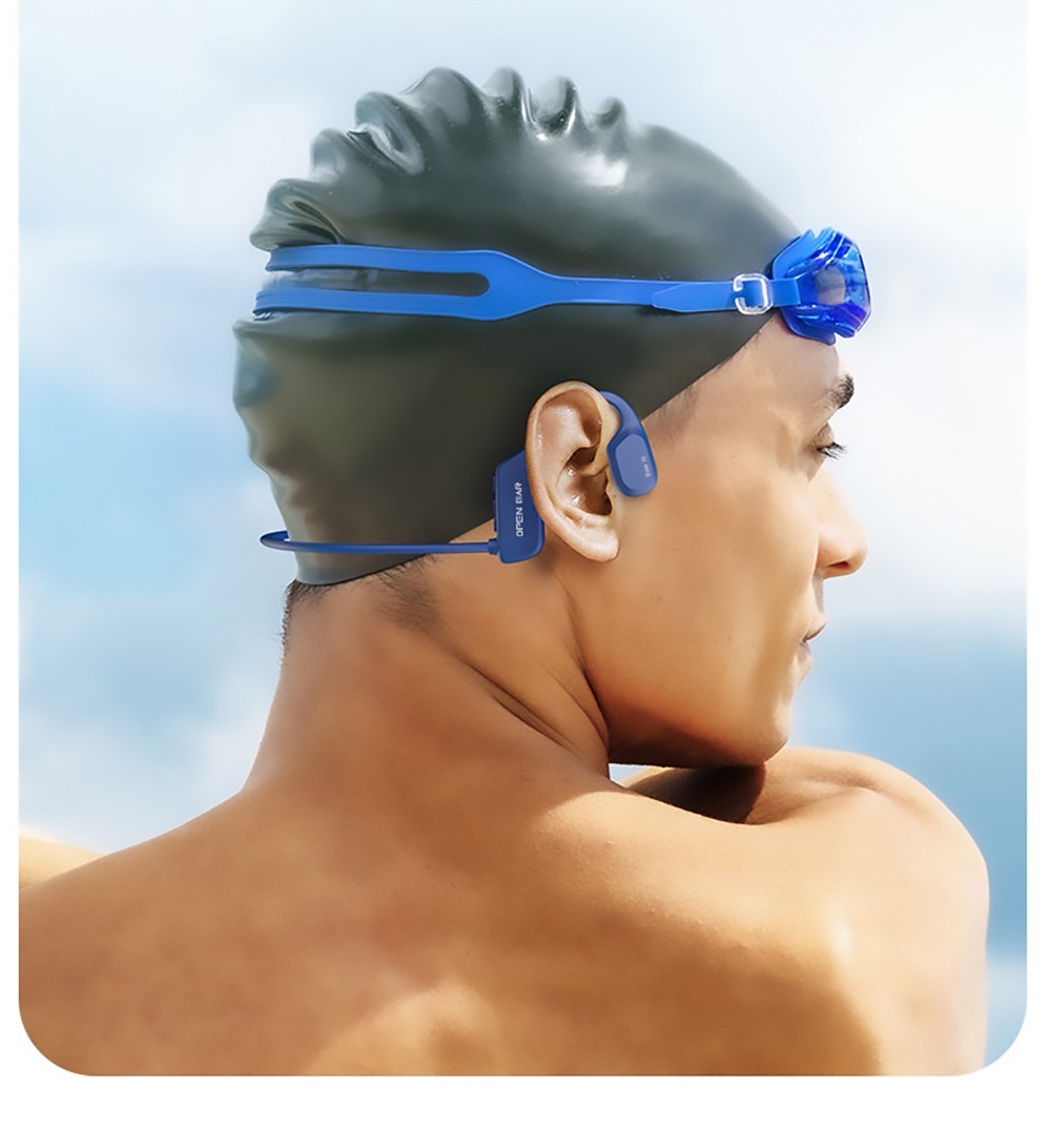 Coowoo BONE-X2 Bone Conduction Headphone for Swimming Blue
