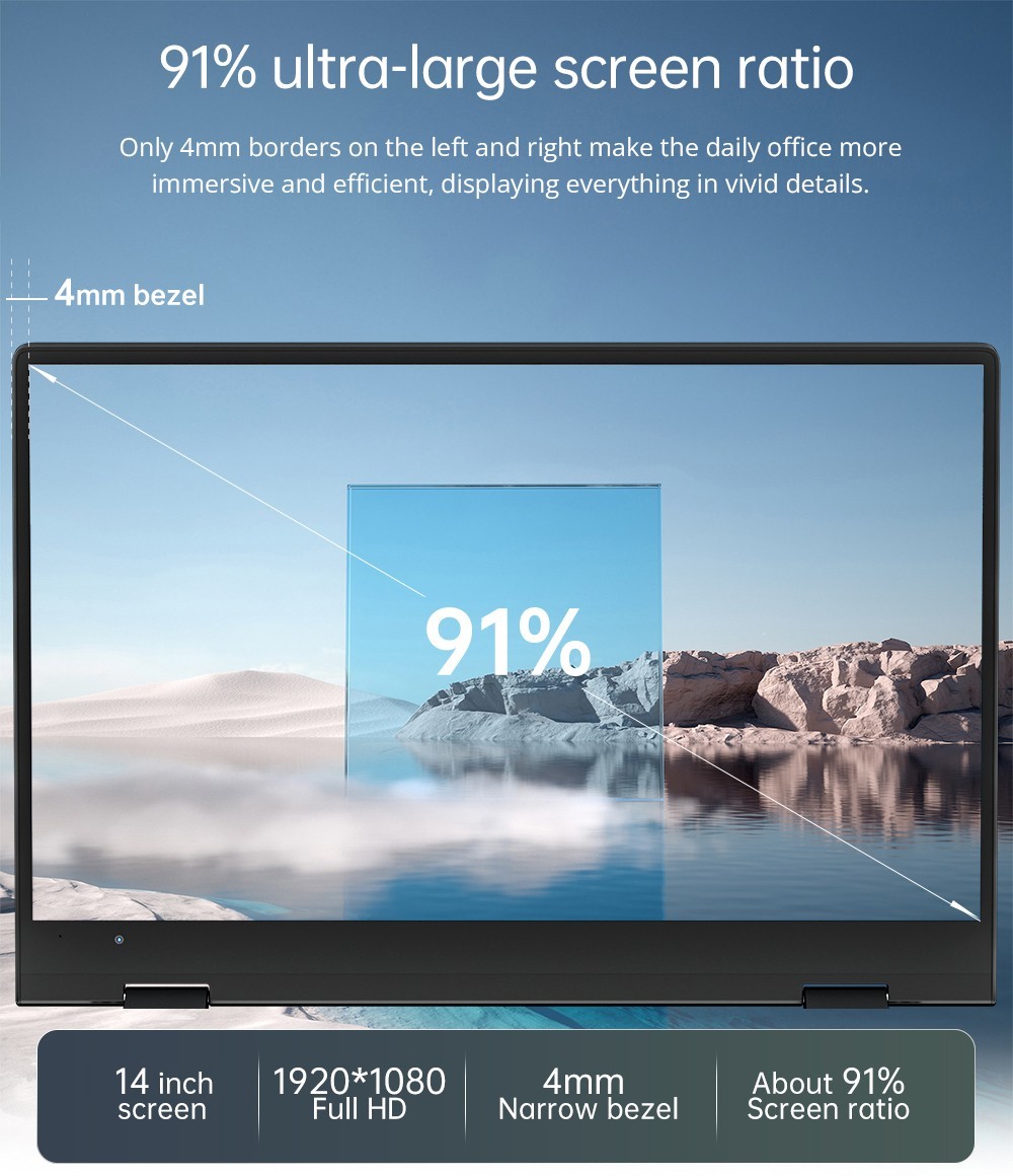 KUU Flexone 14.1'' Laptop Intel Pentium Silver J5040