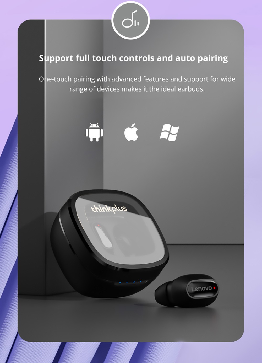 Lenovo Thinkplus XT62 TWS Earphone Pink