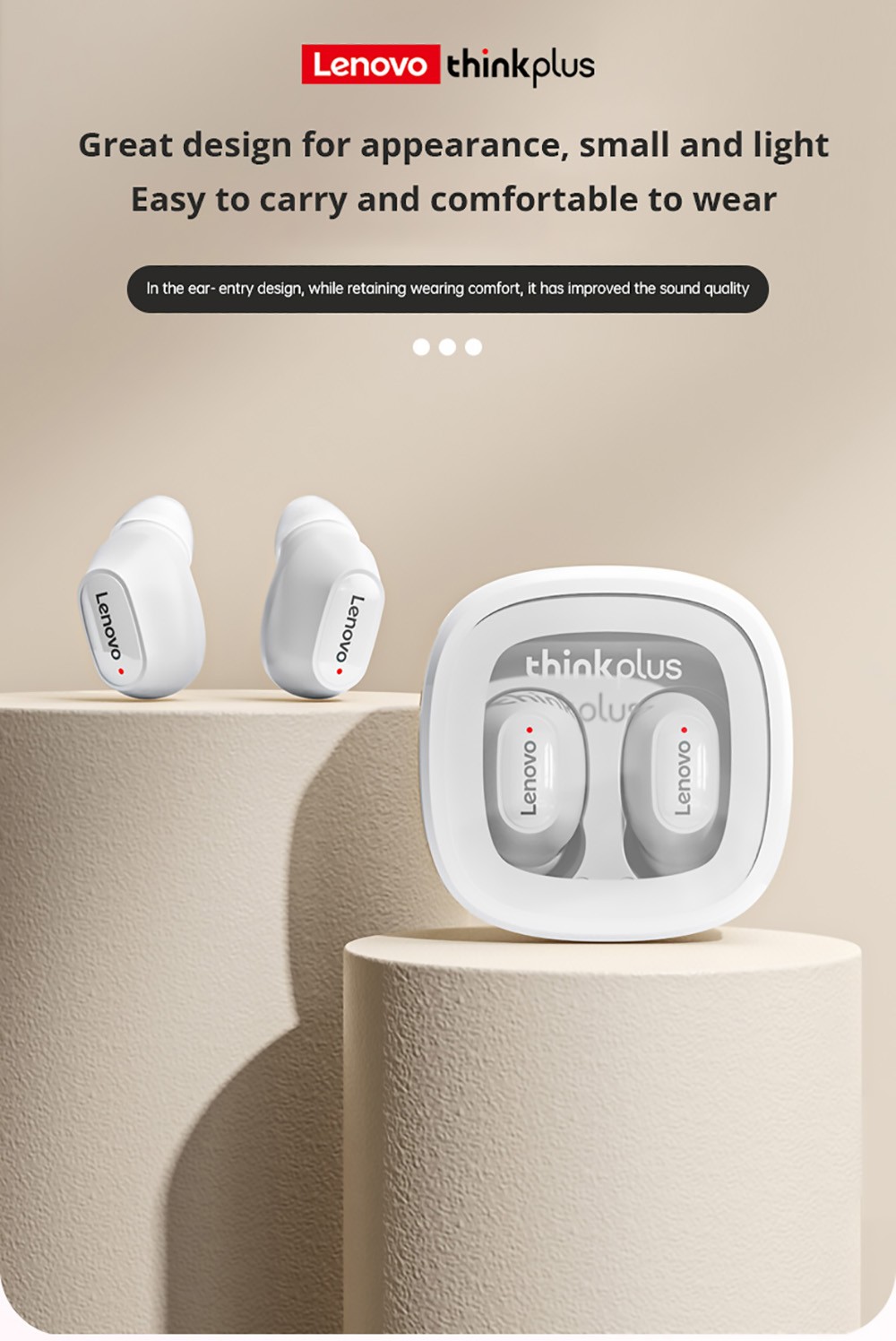 Lenovo Thinkplus XT62 TWS Earphone Pink