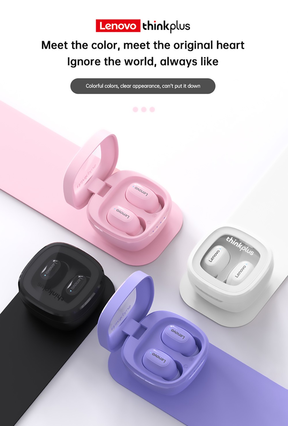 Lenovo Thinkplus XT62 TWS Earphone Purple