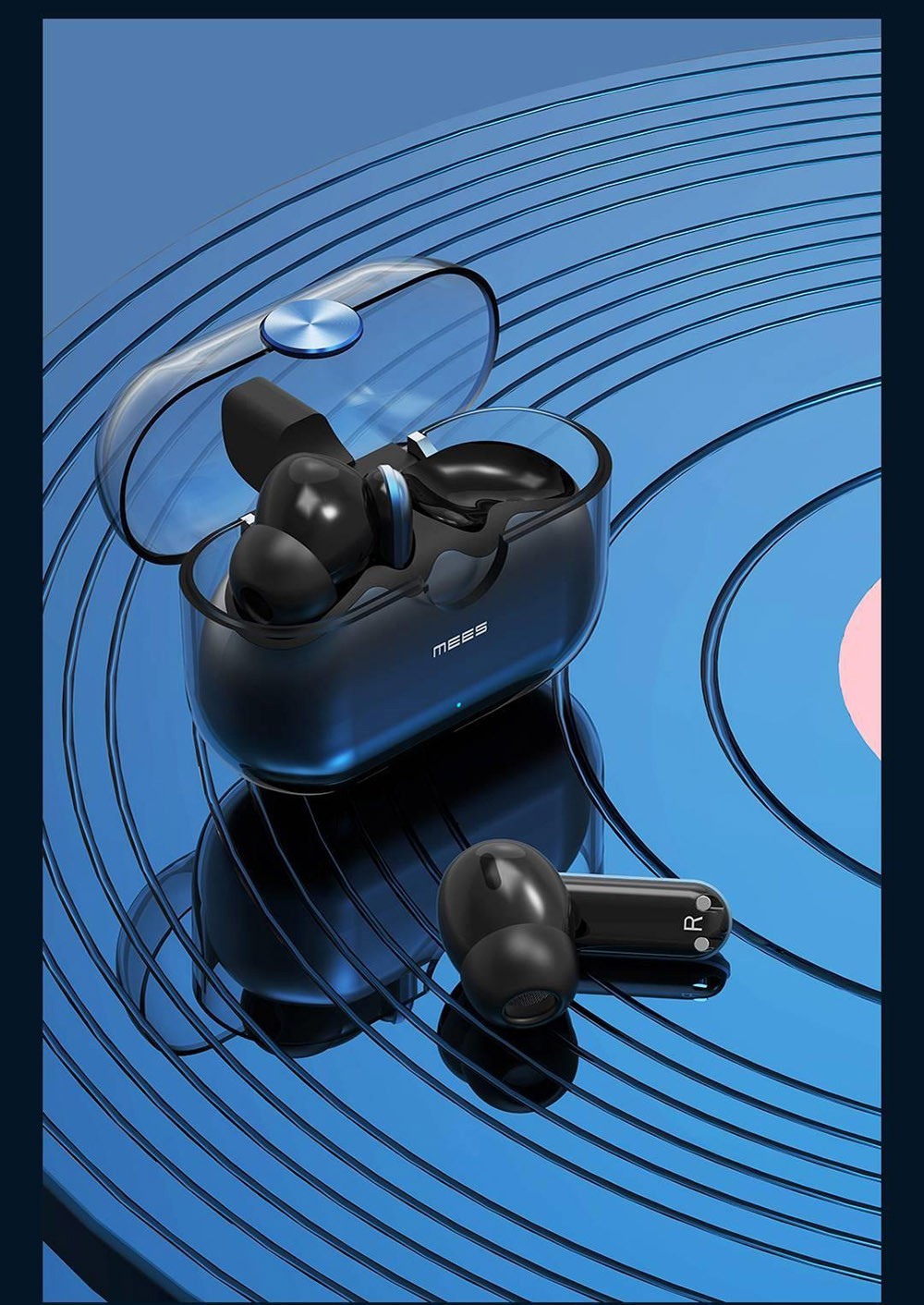 MEES M6 Pro Earbuds, ANC+ENC Deep Noise Reduction Black