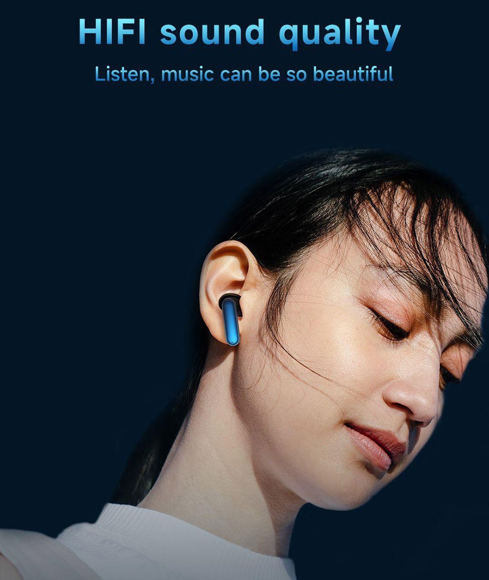 MEES M6 Pro Earbuds, ANC+ENC Deep Noise Reduction Blue