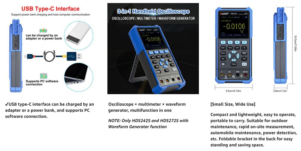OWON HDS242S 3 in 1 Digital Oscilloscope AU Plug