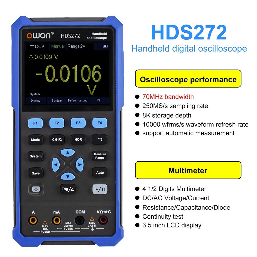 OWON HDS272 2 in 1 Digital Oscilloscope US Plug