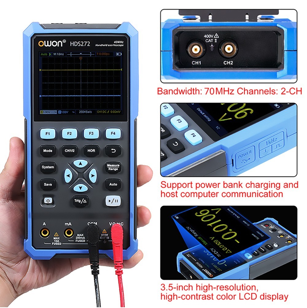 OWON HDS272 2 in 1 Digital Oscilloscope US Plug