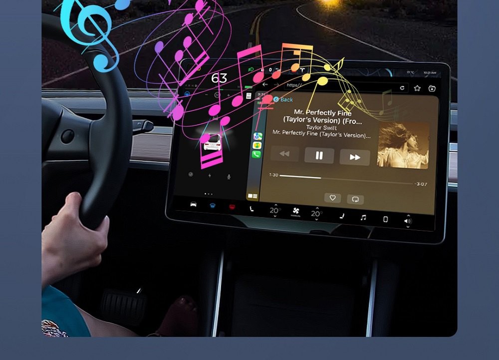 Ownice T1 Wireless Auto Ai Box for Tesla Black