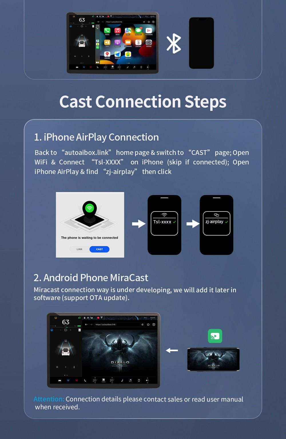 Ownice T1 Wireless Auto Ai Box for Tesla Black